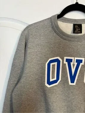 OVO | Tops | Ovo Grey Crewneck With Blue Lettering | Poshmark